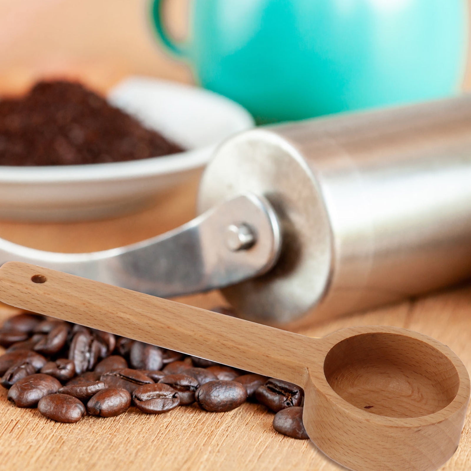 MLINS 1Pc Wooden Water Ladle Practical Coffee Bean Spoon Water Ladle ...