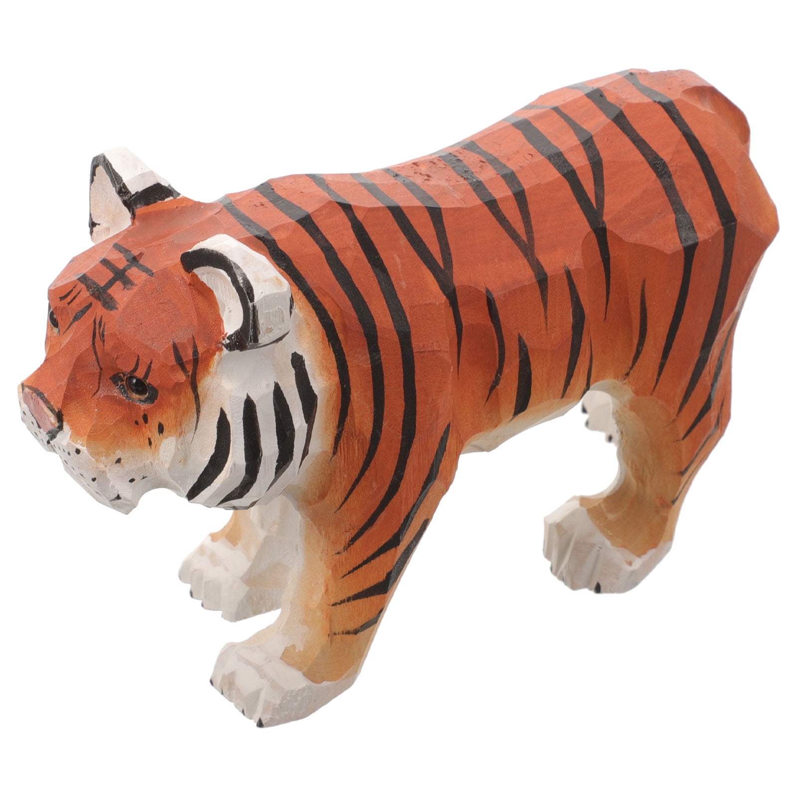 MLINS 1Set Tiger Figurine Tiger Desk Toy Art Wooden 13.50X7.50X5.00Cm ...
