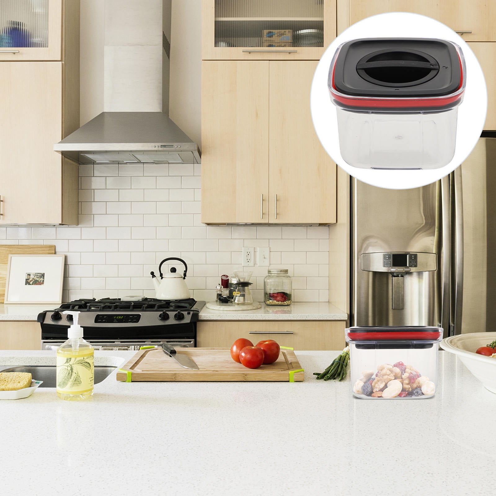 MLINS 1pc Airtight Food Storage Container Plastic Cereal Container with ...