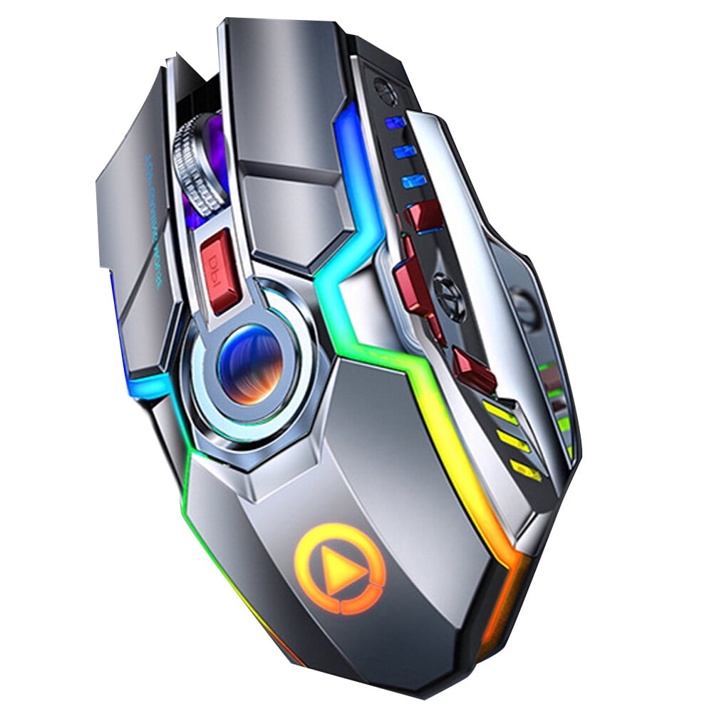 MLINS 1pc RGB Colorful Wireless Electronic Sports Game Mute Charging ...