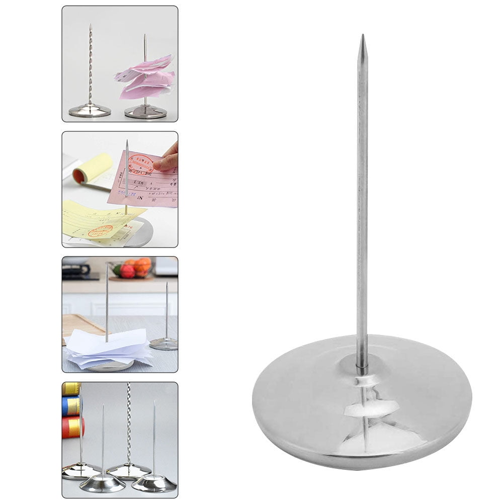 MLINS 1pc Stainless Steel Menu Fork Invoice Receipts Spike for Bar ...