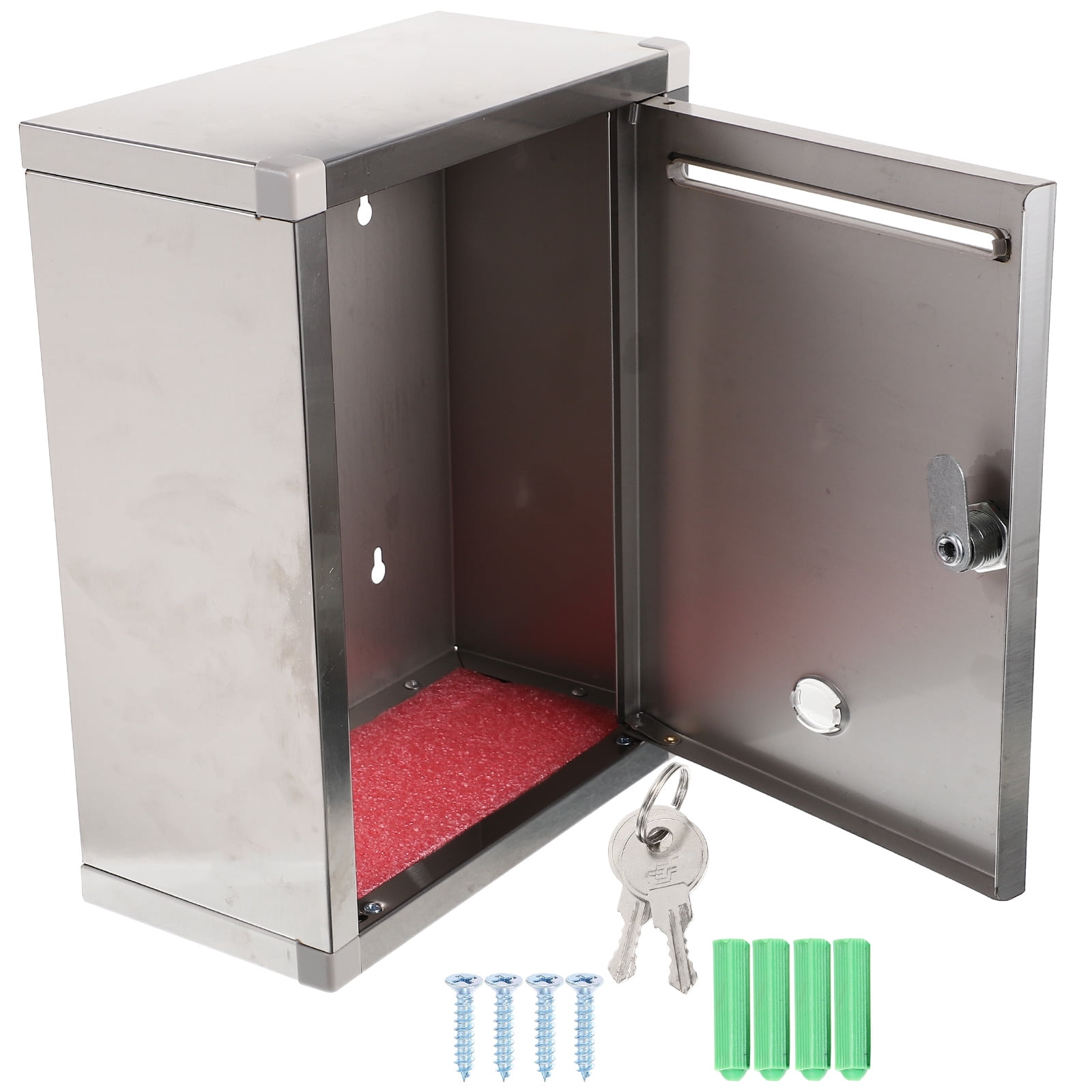 MLINS 1pc Wall Mount Mailbox Lockable Mailbox Rust-proof Outdoor ...