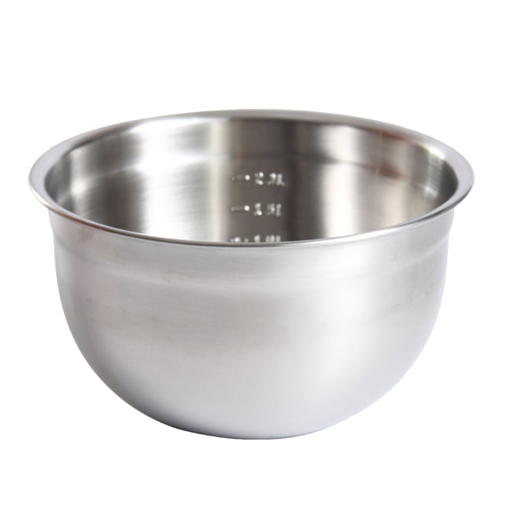 MLINS 2.6L Stainless Steel Mixing Bowl Inner Measurement Marks Deepened ...