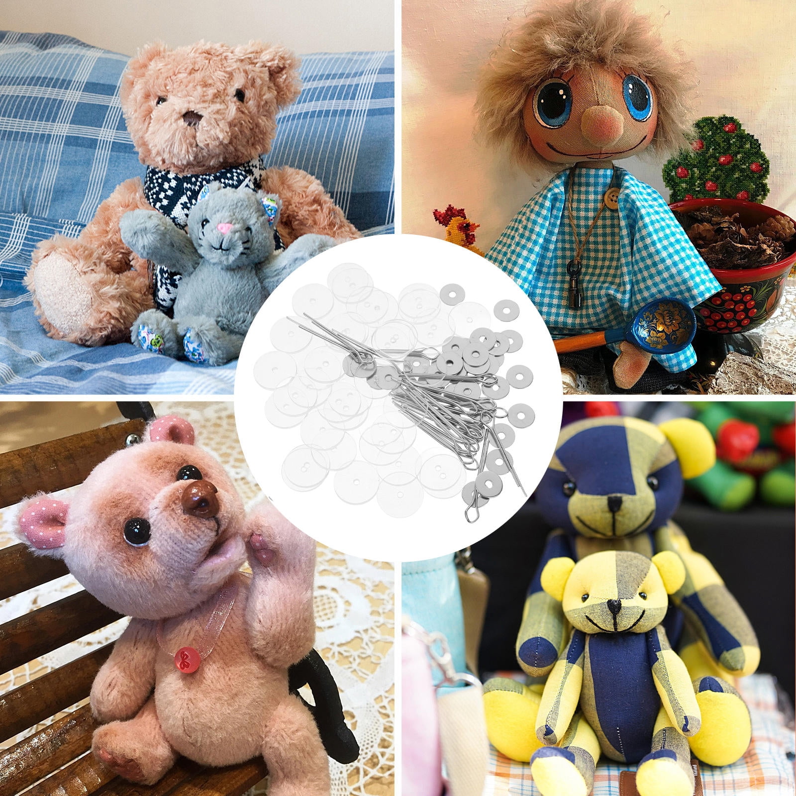 MLINS 2 Bags Doll Joint Pin Joints And Discs For Diy Plush Bear ...