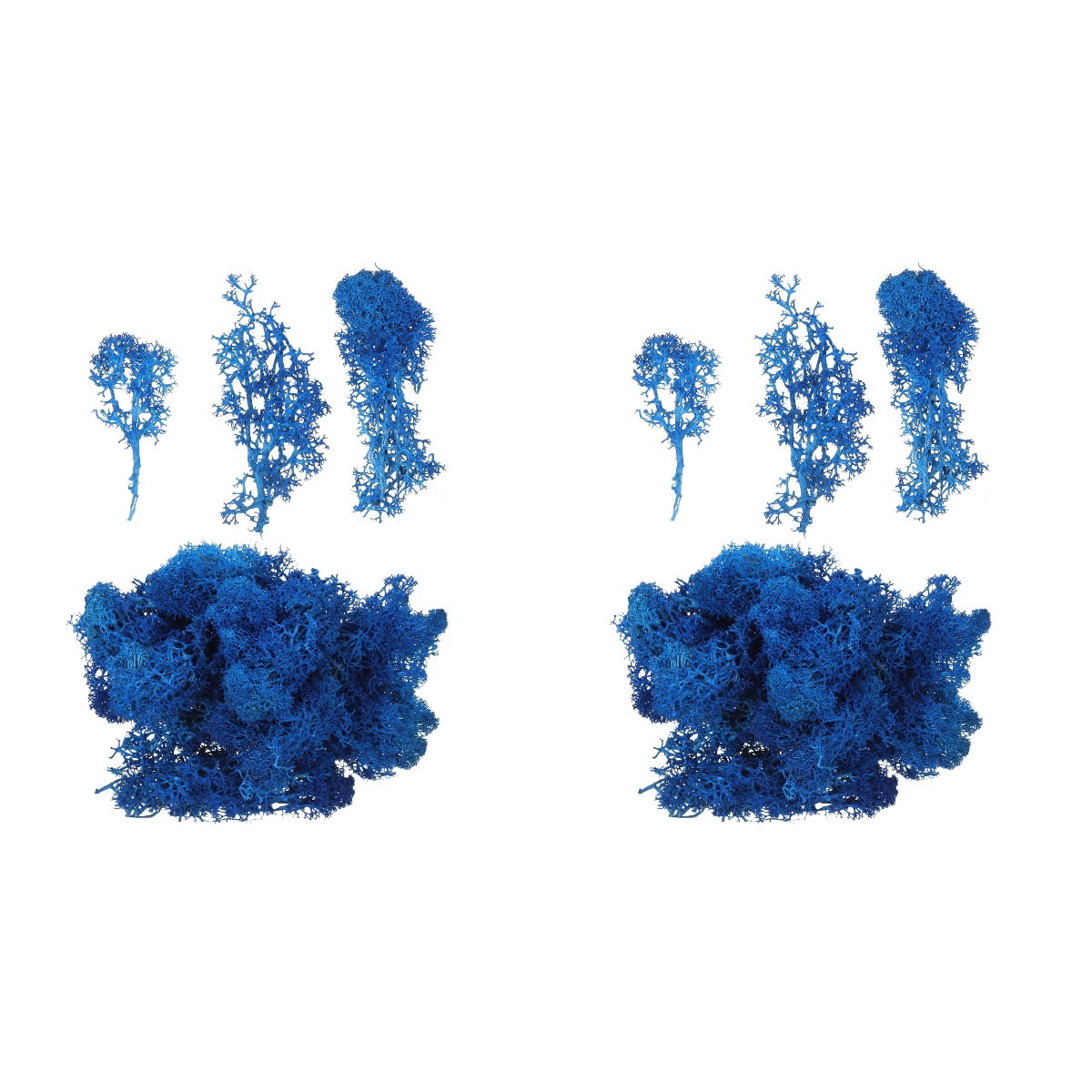 HEALEEP Blue Artificial Moss Decor Flower Shop 2 Sets 6.29X4.32X2.36in ...