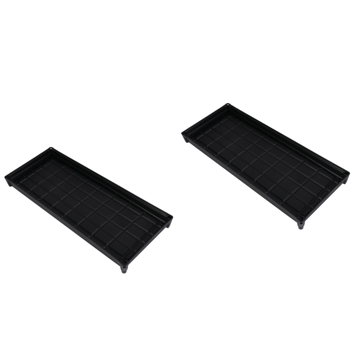 MLINS 2 Count Rectangular Plastic Drainage Planter Tray Containers ...