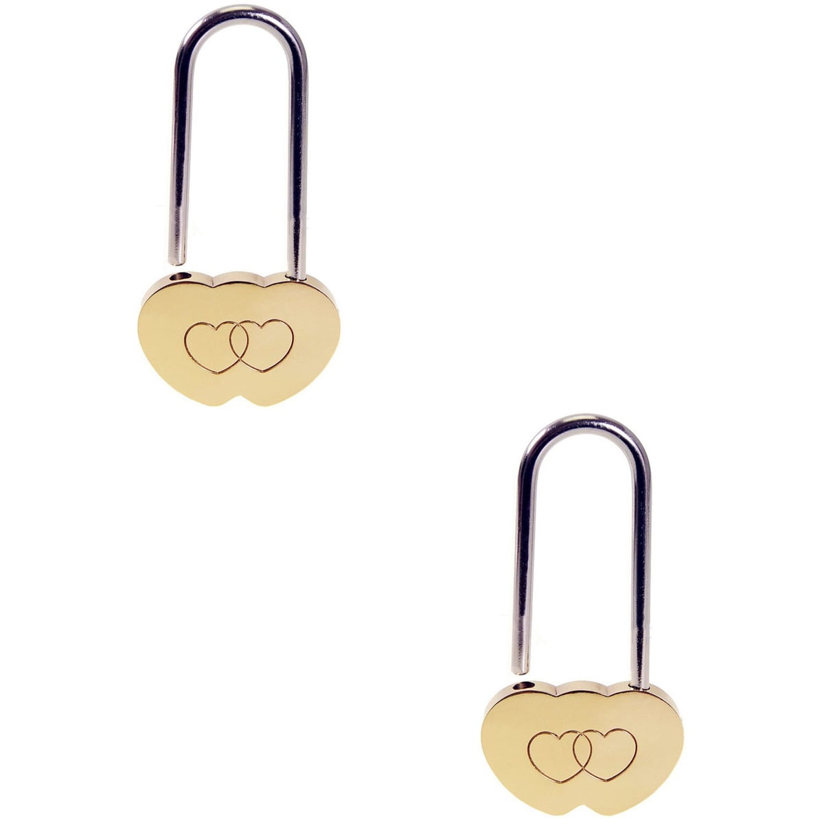 MLINS 2 Count Romantic Wish Lock Engraved Gift Lovers Golden - Walmart.com