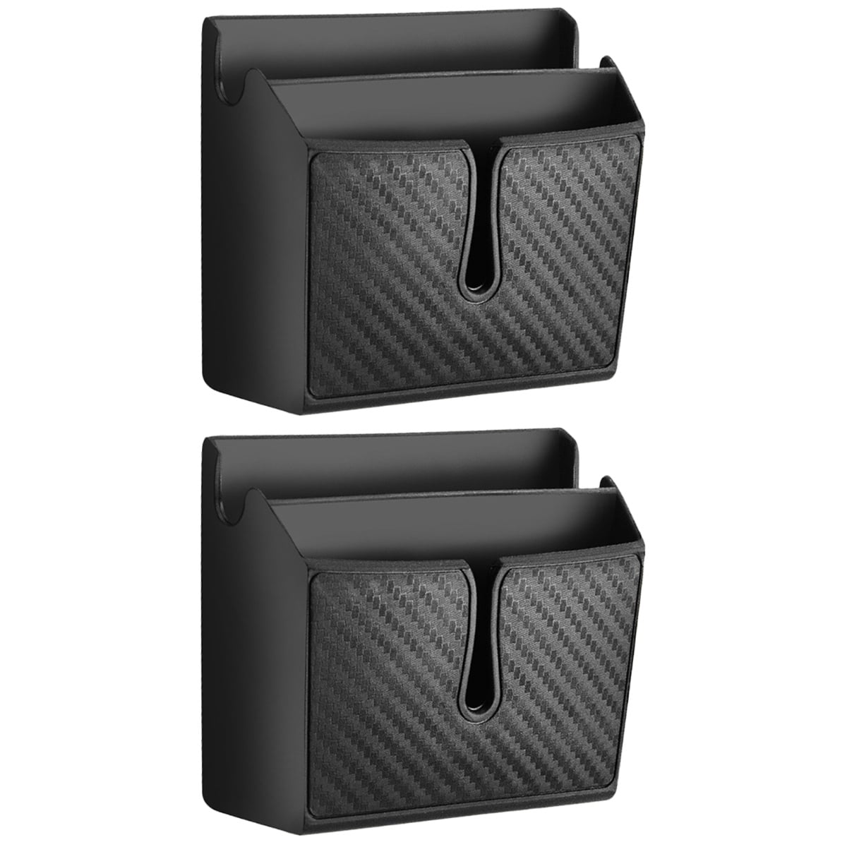 MLINS 2 Count Vent Car Carbon Fiber Storage Box Space-saving Organizer ...