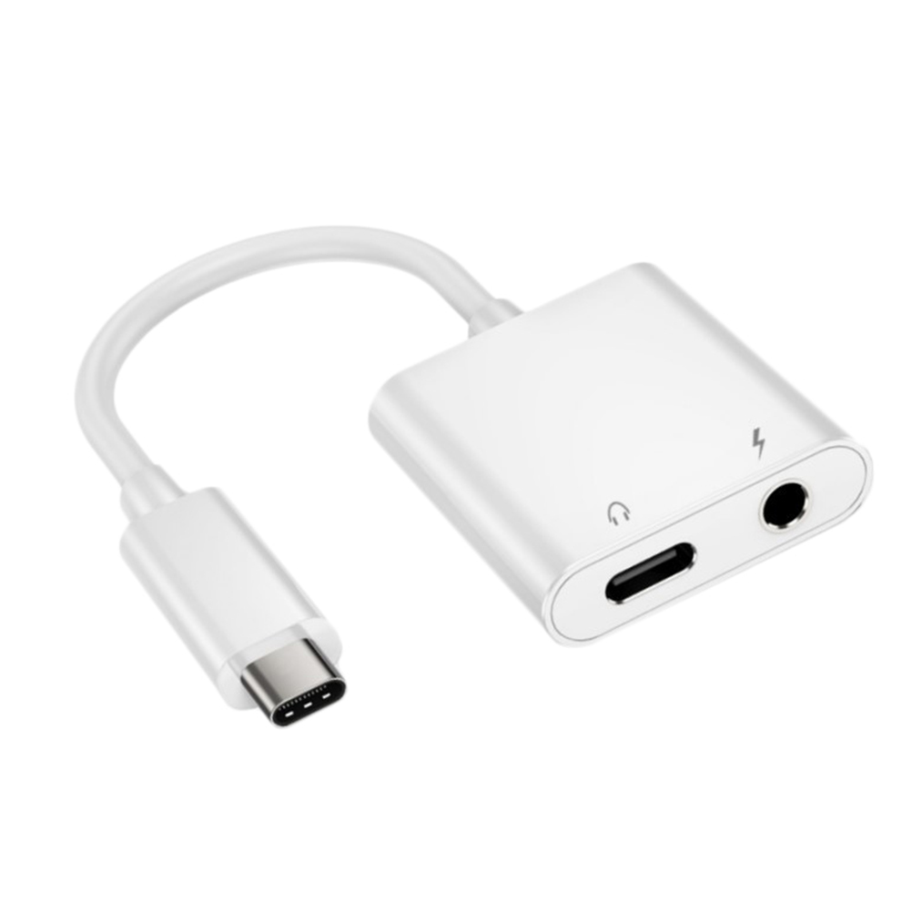 MLINS 2 In to USB C Adapter Type-C Headset Adapter M White - Walmart.com