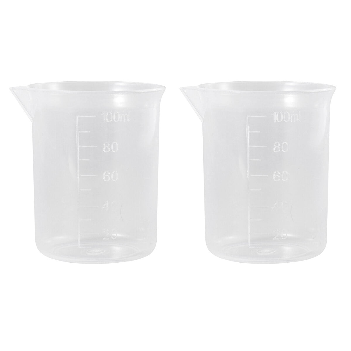 MLINS 2 PCS 100mL PP Plastic Graduation Beakers Measuring Cups Liquid ...