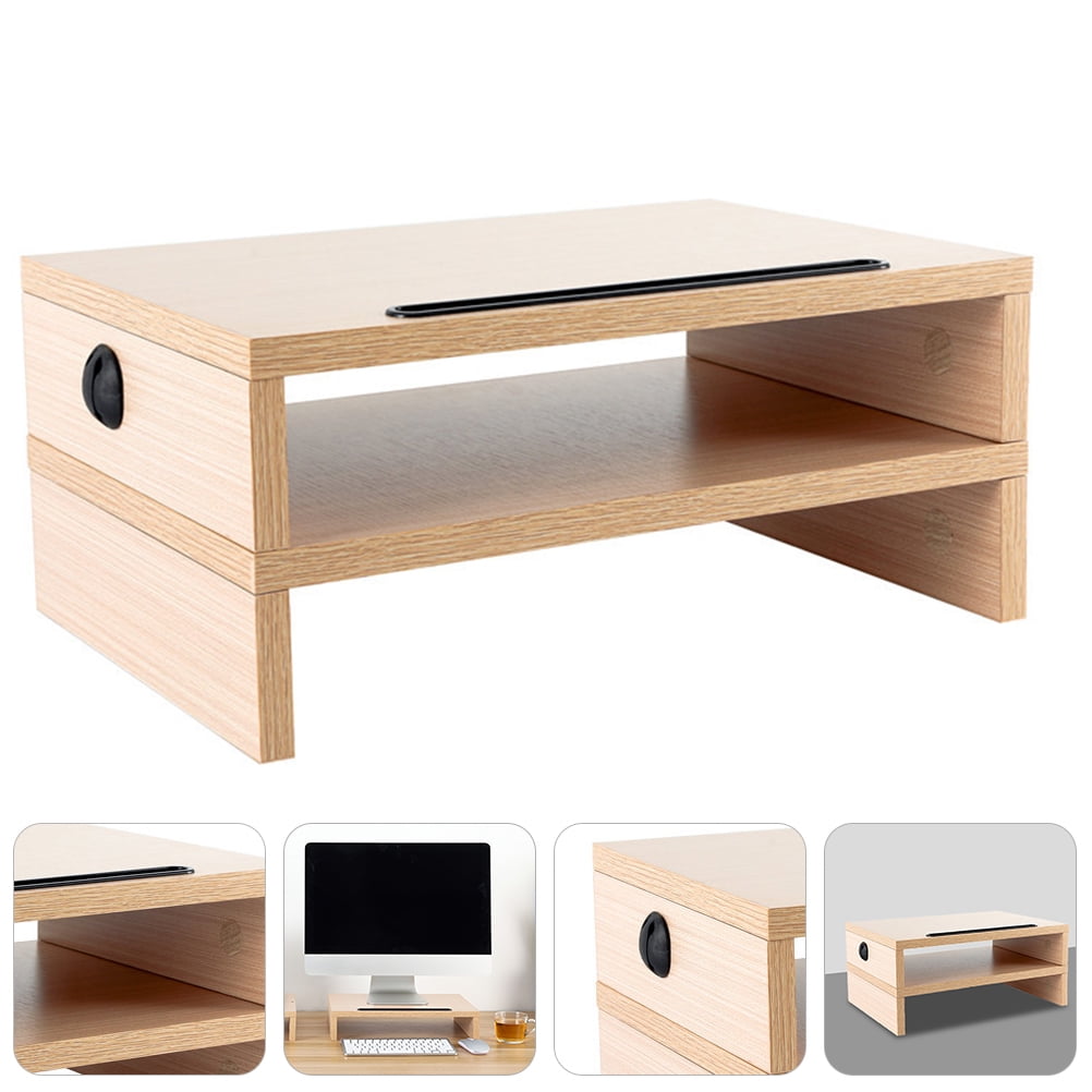 MLINS 2 PCS Laptop Elevated Rack Computer Riser Shelf Monitor Office ...