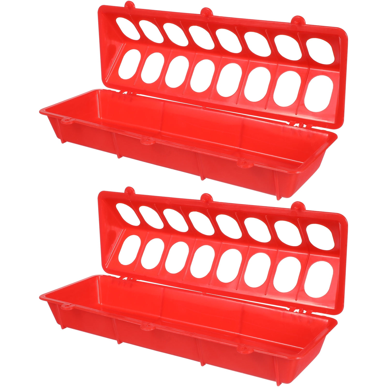 MLINS 2 PCS Pigeon Trough Bird Cages Feeders Food Containers for Travel ...