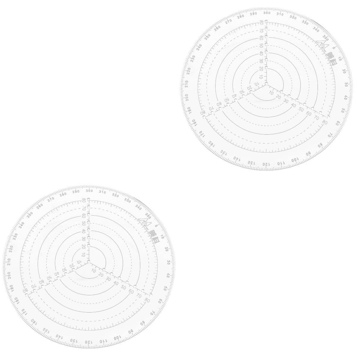 MLINS 2 Pack Centering Circle Templates for Drawing Ruler Hole Tool ...