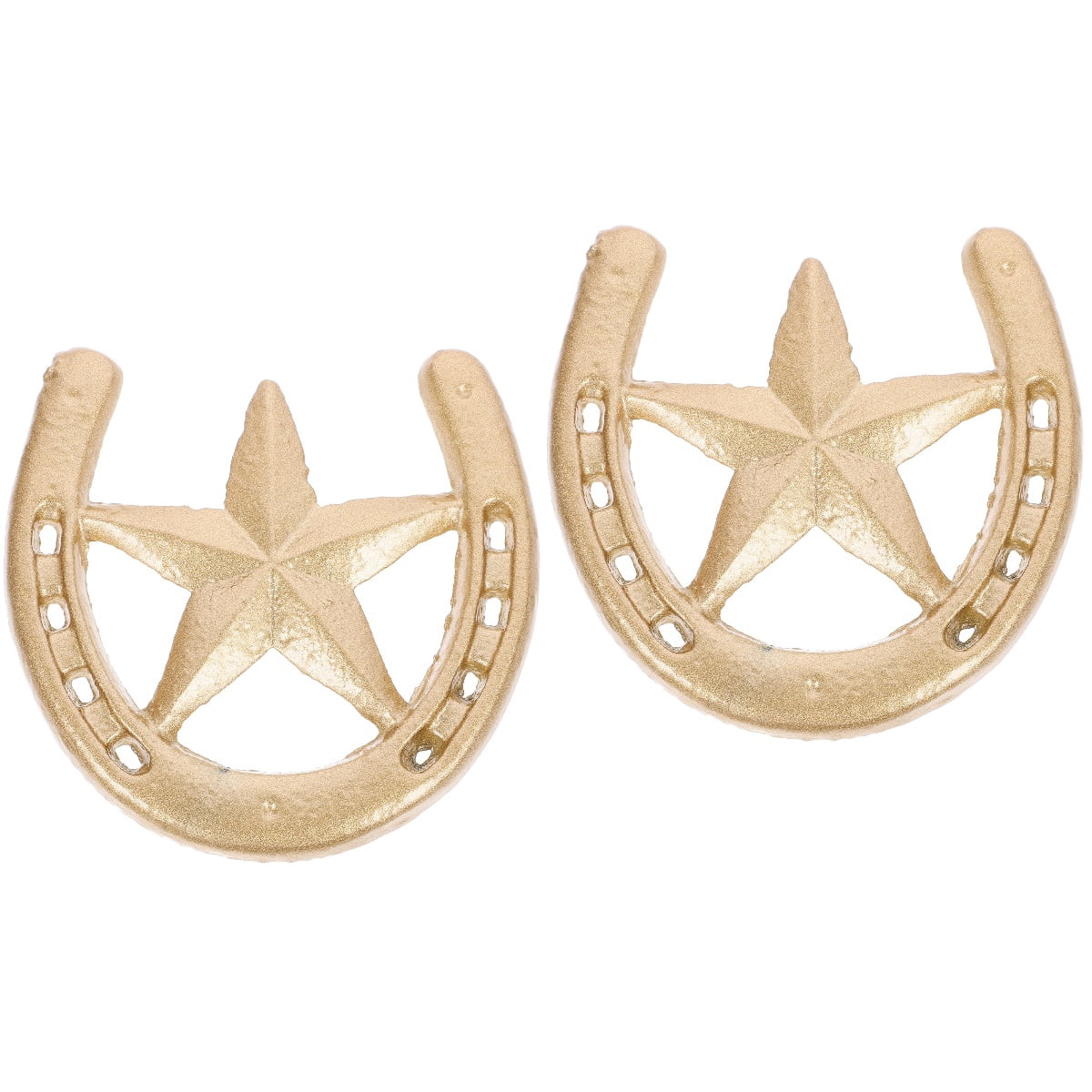 MLINS 2 Pack Horseshoe Ornament Iron Hanging Decor Good Luck Hat Rack ...