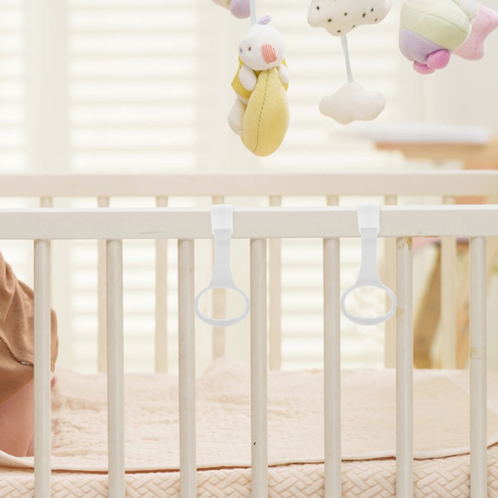 MLINS 2 Pairs Crib Hand Pull Ring Nursery Rings Baby Standing Safety ...