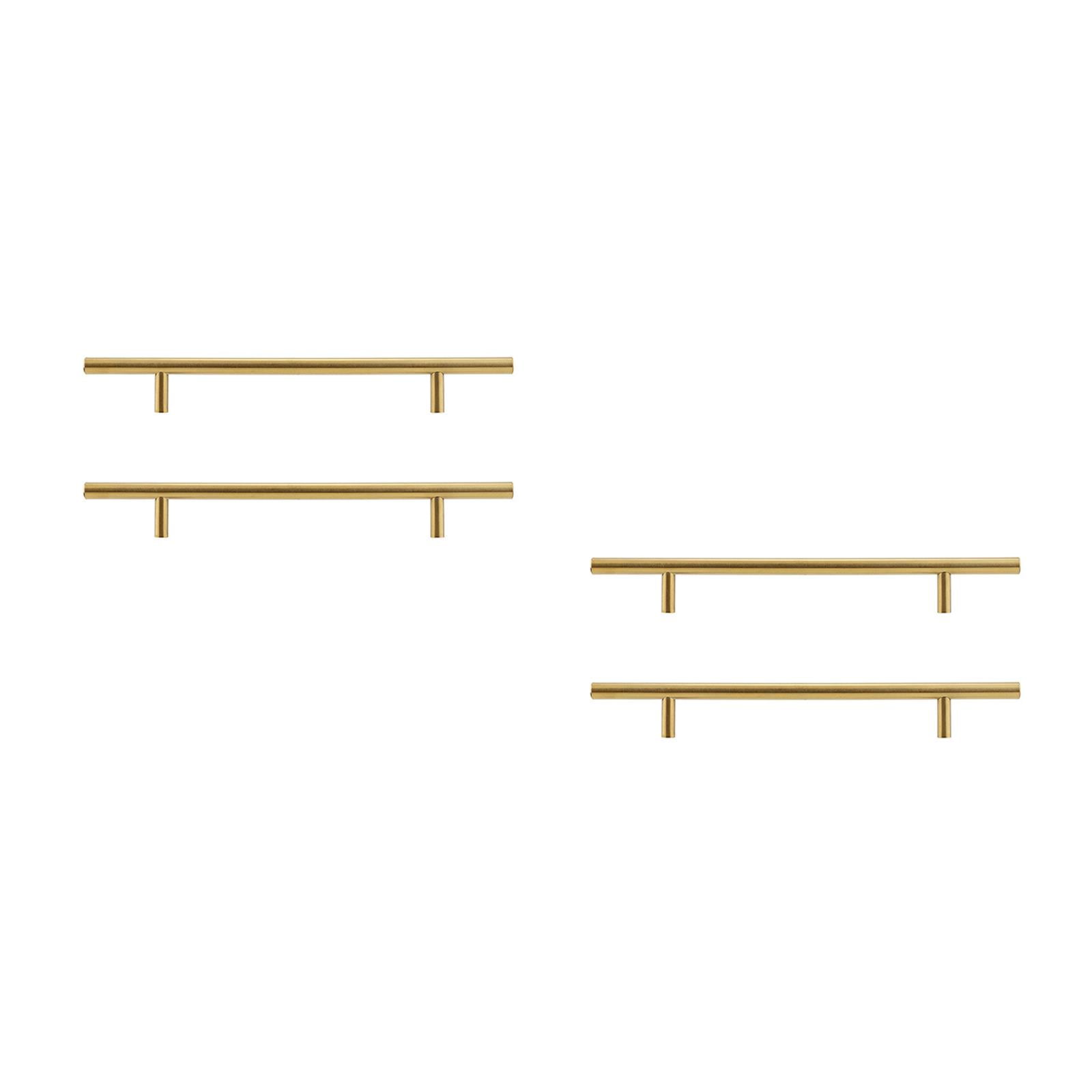 MLINS 2 Pairs Golden Cabinet Puller Simple Wardrobe Handle Steel Door ...