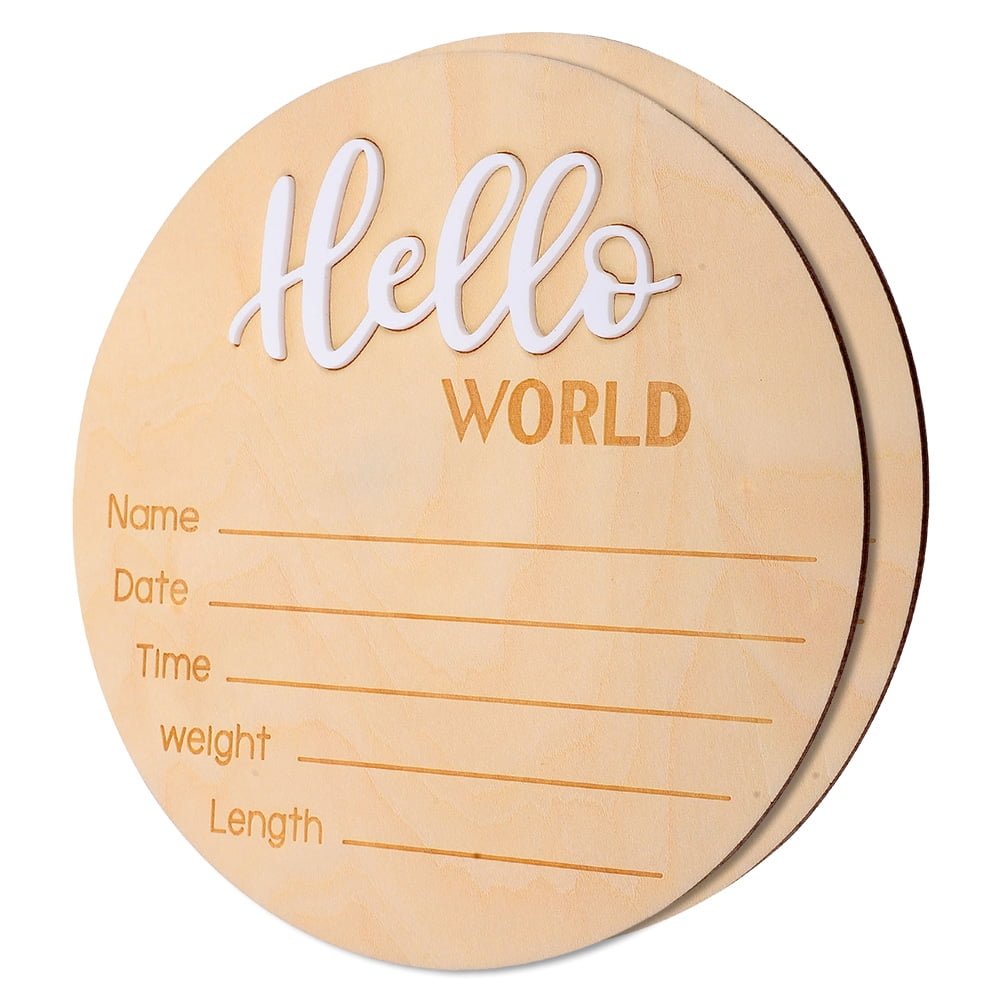 MLINS 2 Pcs Birth Announcement Sign for Hospital Wooden Welcome Markers ...