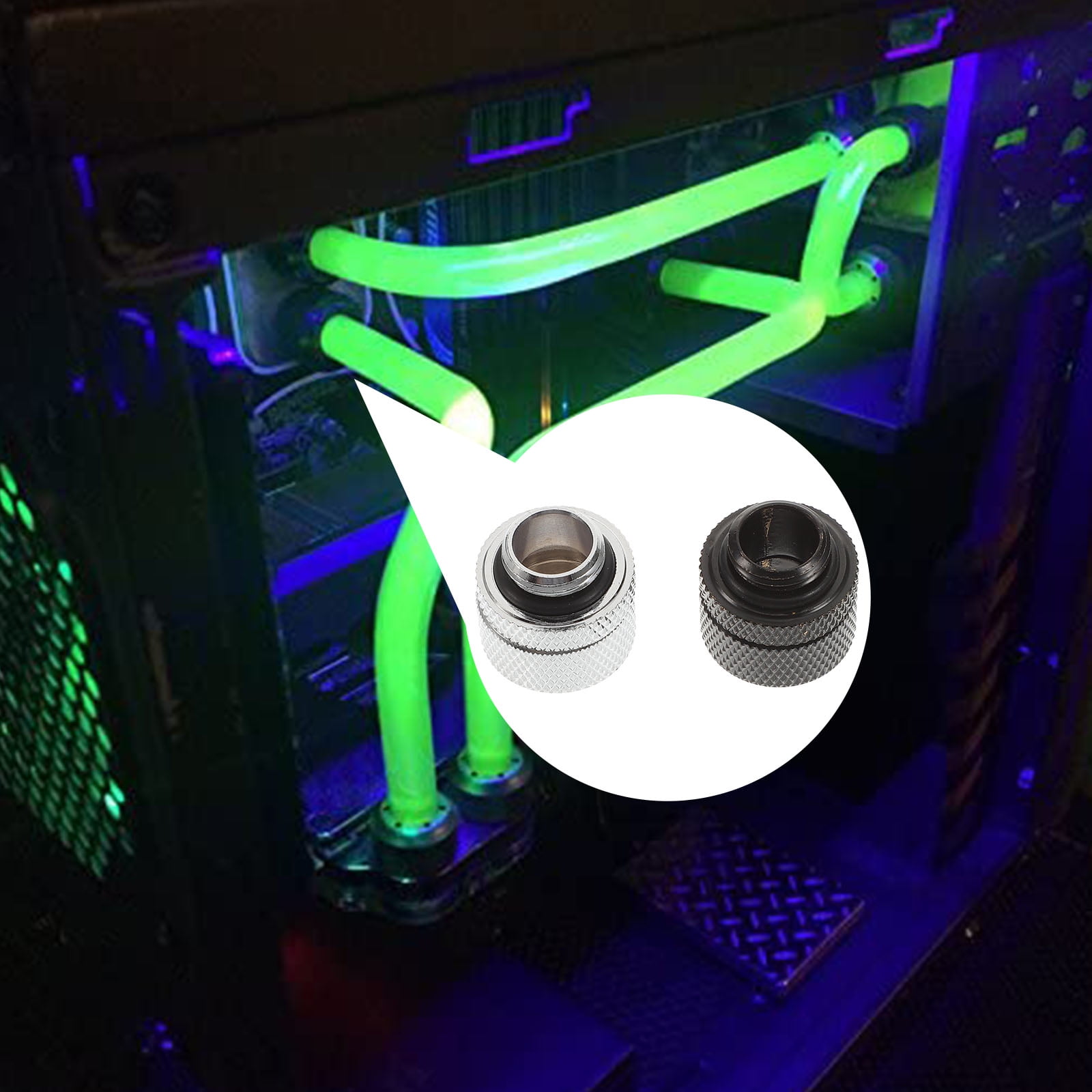 MLINS 2 Pcs Cooling Male Computer Water-cooled Connector Compression ...