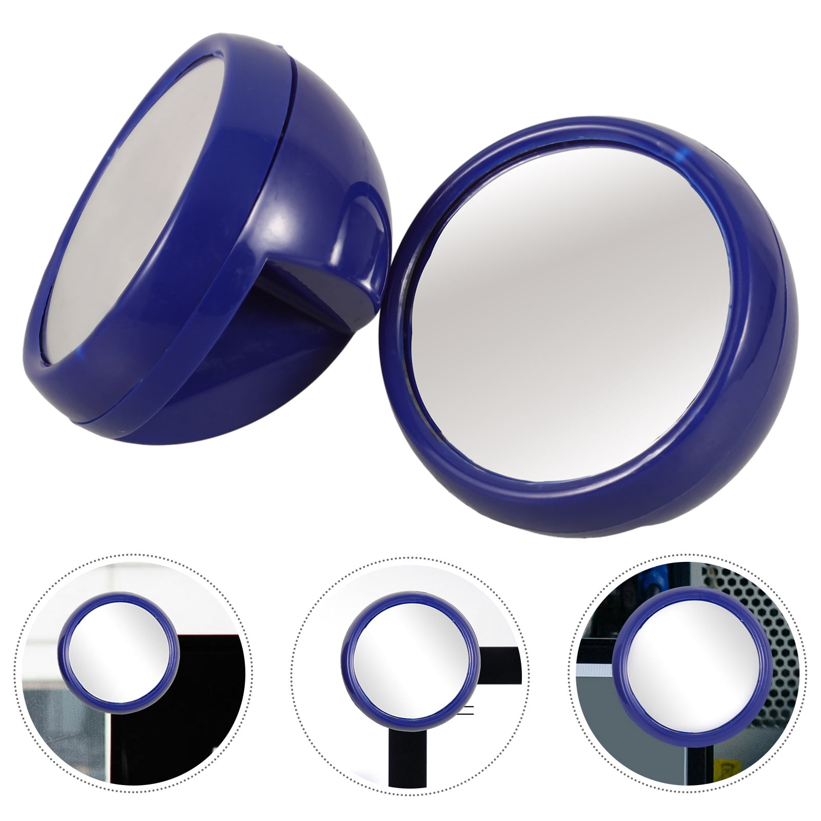 MLINS 2 Pcs Cubicle Mirror to See behind You Desk Rear View Office Blue ...