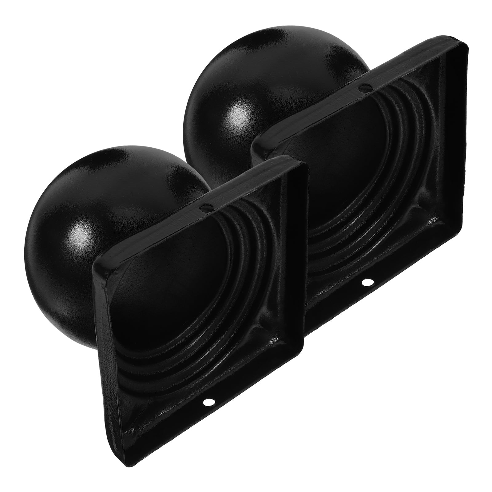 MLINS 2 Pcs Fence Post Cap Flag Garden Inserted Decor Round Caps ...