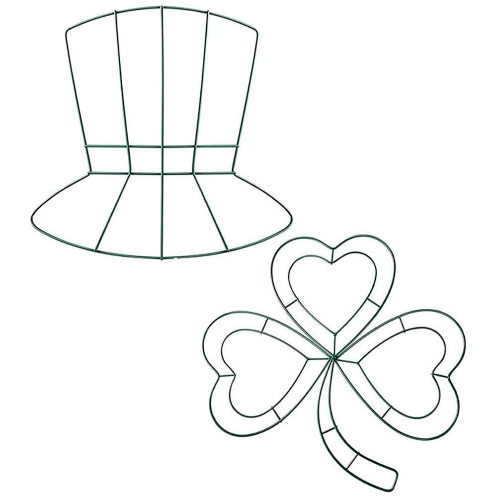 MLINS 2 Pcs Four-Leaf Hoop Wire Wreath Making Rings Decorations Front ...