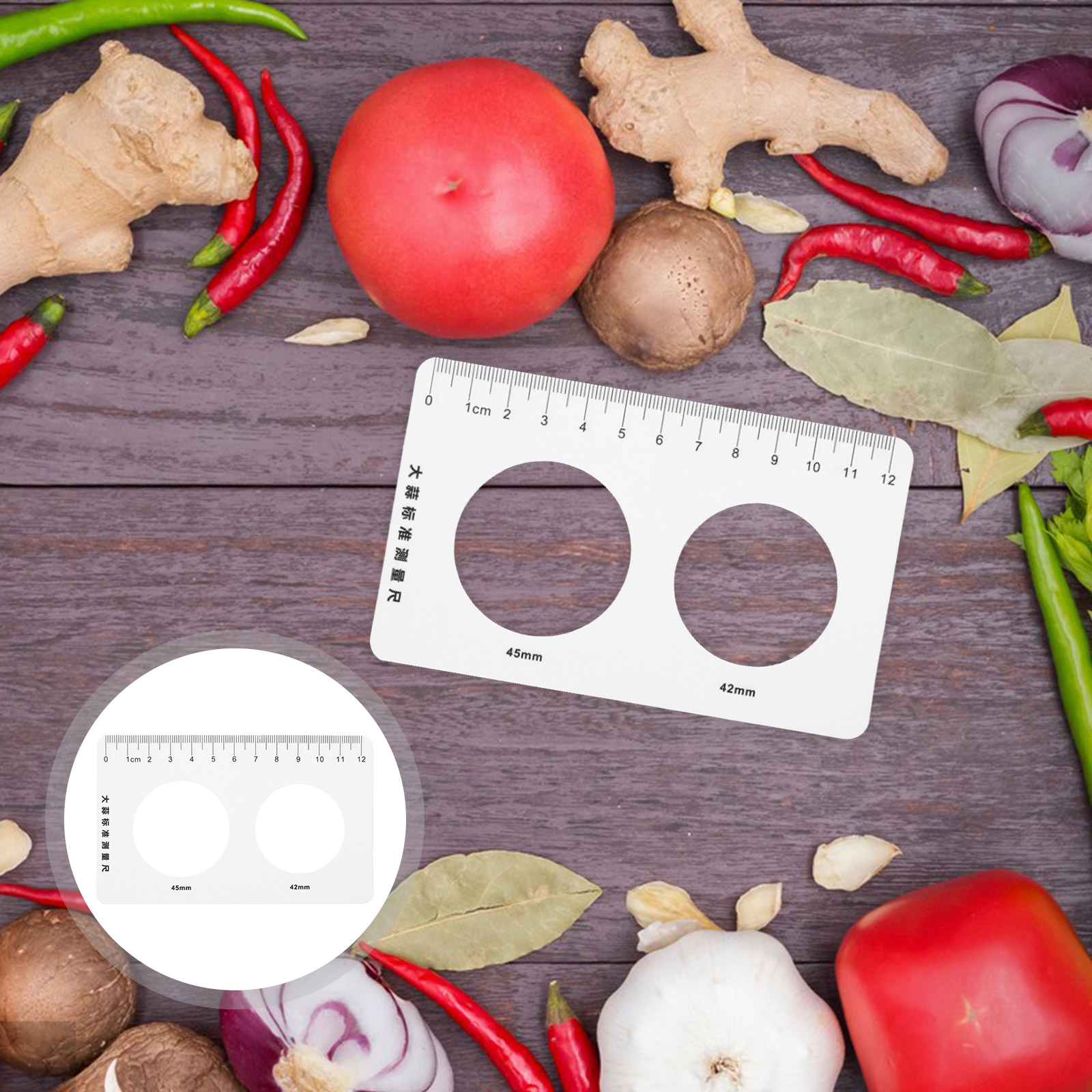 MLINS 2 Pcs Fruit Diameter Measuring Ruler Fruit Vegetable Size ...