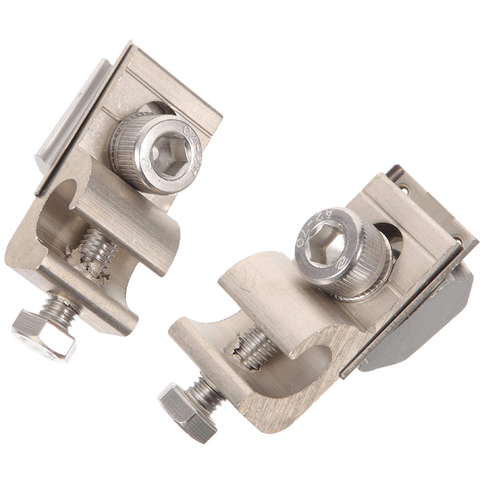 MLINS 2 Pcs Grounding Terminal Solar Panel Cable Clamps Mounting Tilt ...