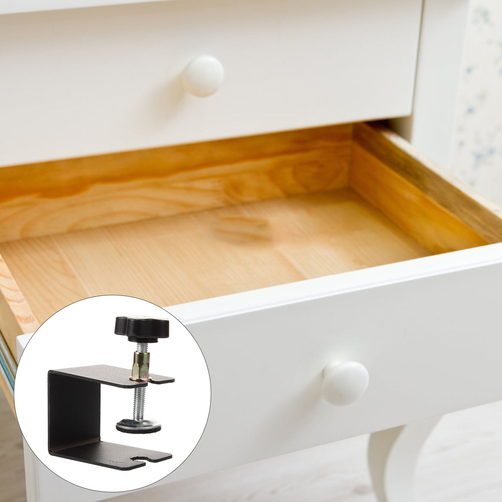 MLINS 2 Pcs Installation C-shaped Clamp Stainless Steel Drawer Fixer ...