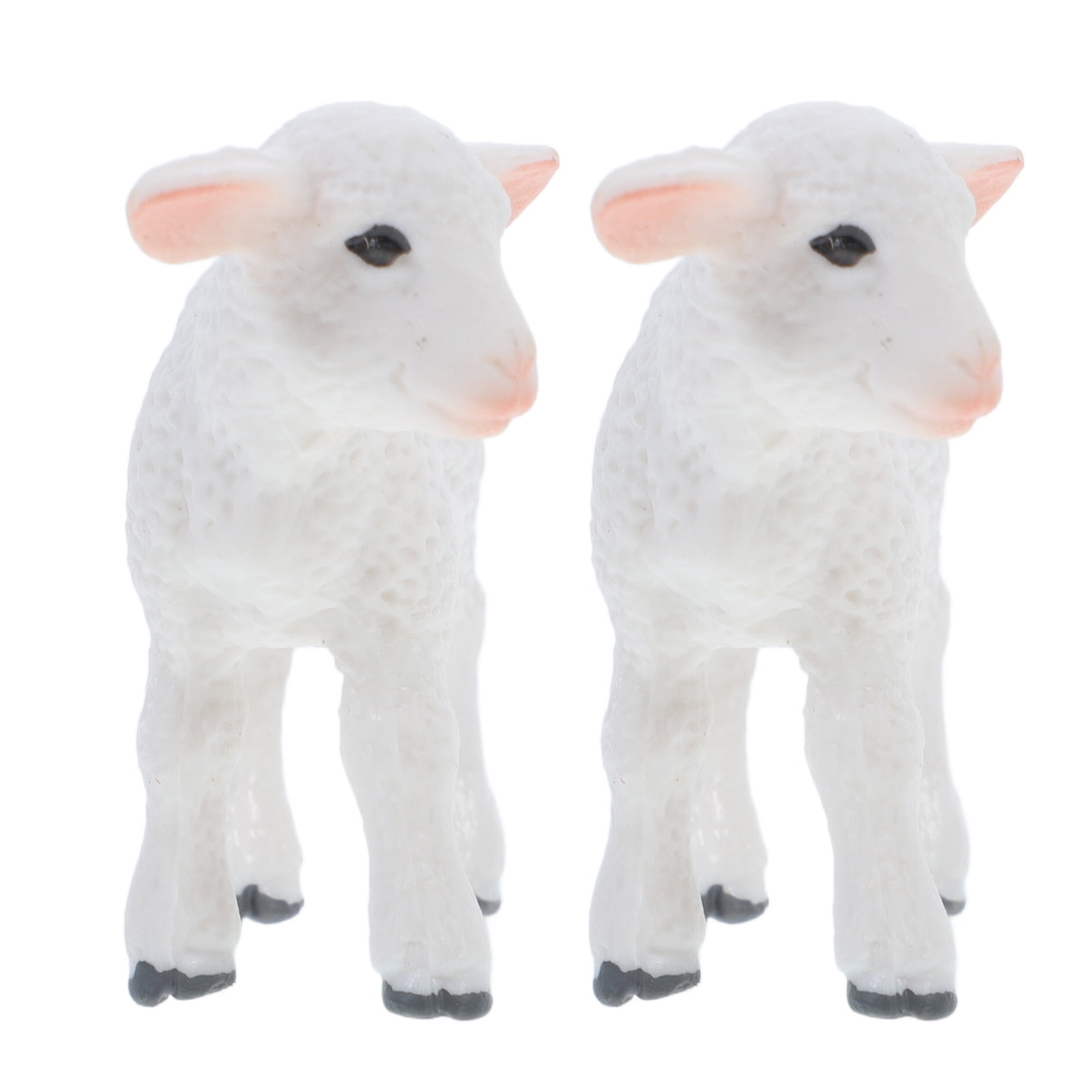 MLINS 2 Pcs Lamb Ornament Sheep Figure Funny Ornaments Figurines Baby ...