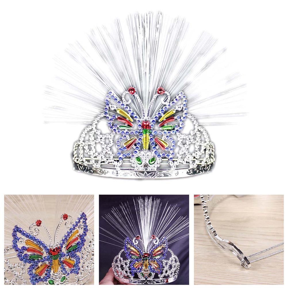 MLINS 2 Pcs Light up Tiara Crowns and Tiaras for Adults Headband Miss ...