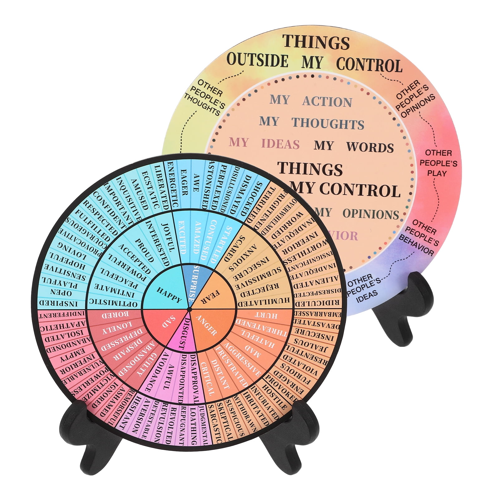 MLINS 2 Pcs Mental Health Wheel Chart Caster Wheels to Office Decor ...