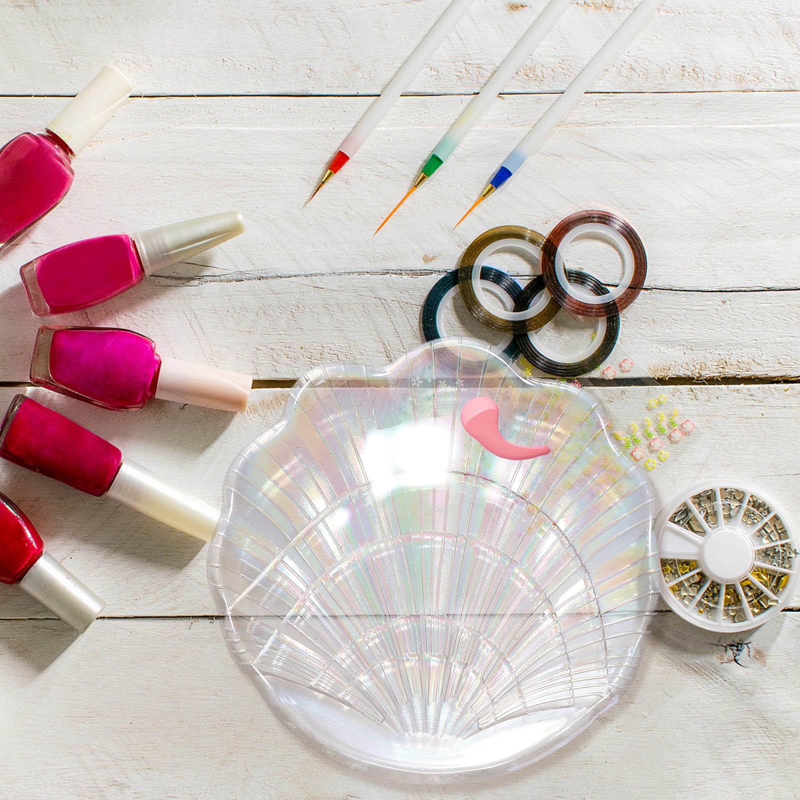 MLINS 2 Pcs Nail Art Pallet Practice Plates Photo Props - Walmart.com