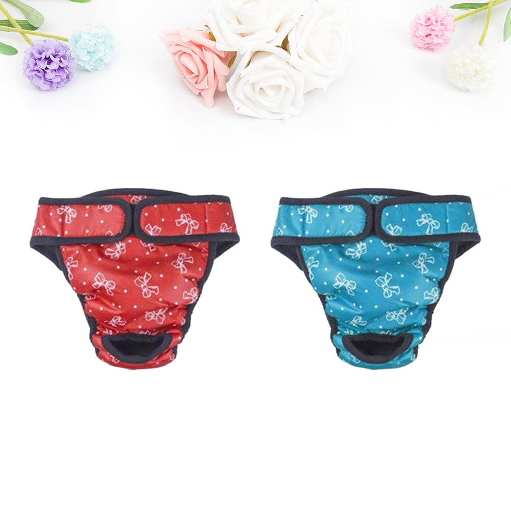 MLINS 2 Pcs Pet Menstrual Pants Dog Diapers Female Small Period Doggie ...