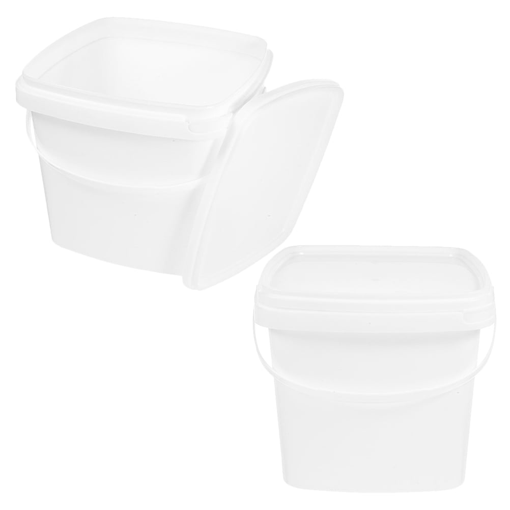 MLINS 2 Pcs Plastic Barrel Restaurant Food Storage Containers with Lids ...