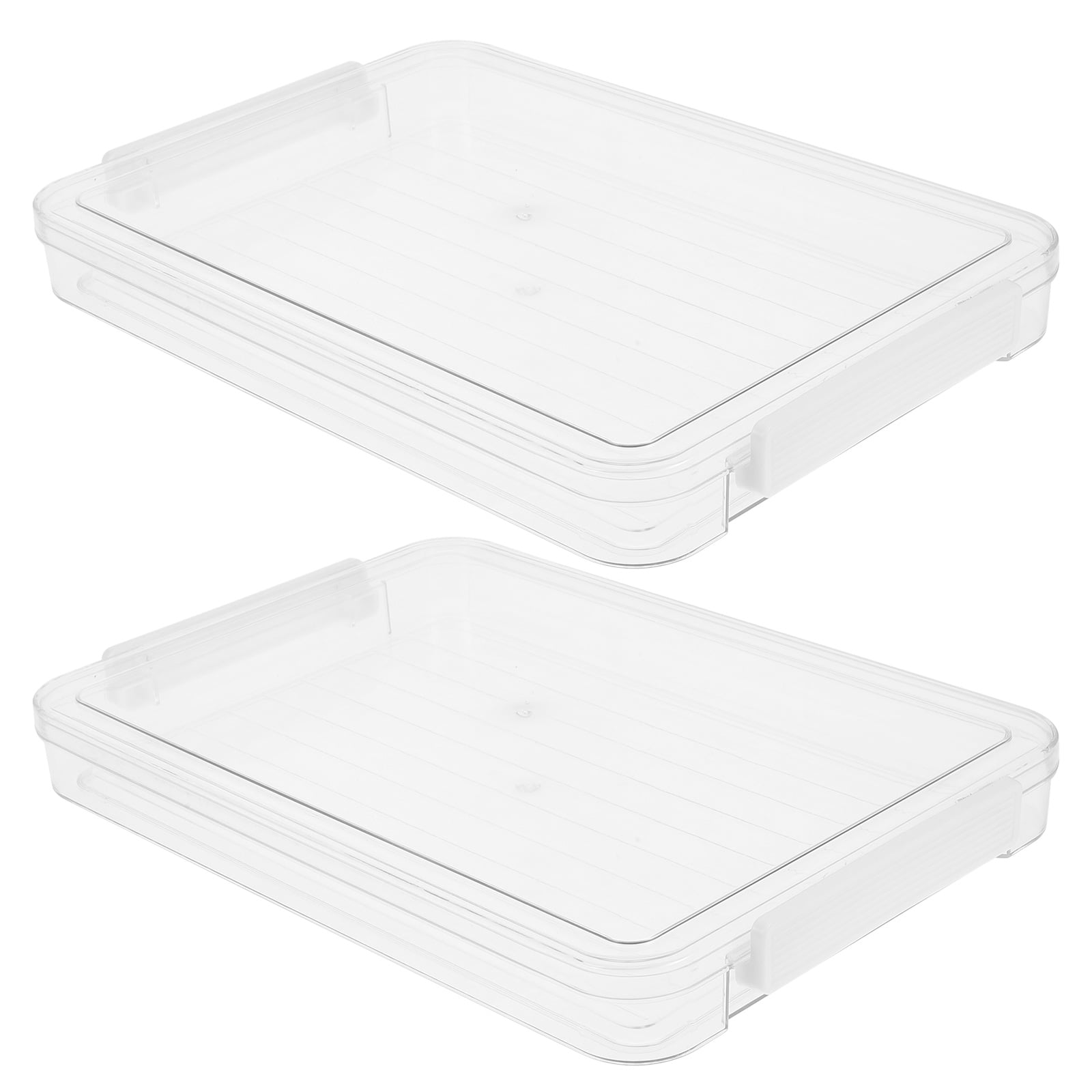 MLINS 2 Pcs Plastic Storage Bins With Latching Lids Portable Project ...
