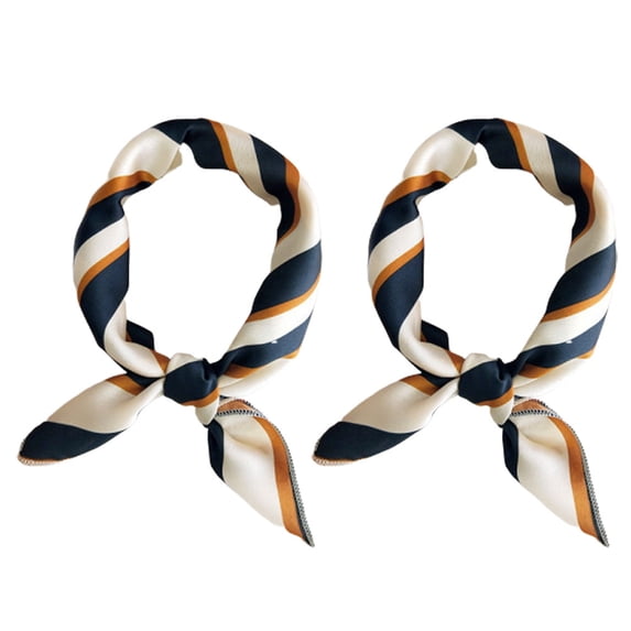 MLINS 2 Pcs Printed Square Scarf Orange Scarves Women's Fashion Miss ...