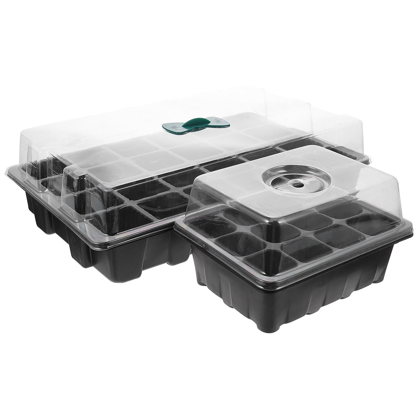 MLINS 2 Pcs Seedling Tray Set Growing Trays Veggie Floral Containers ...