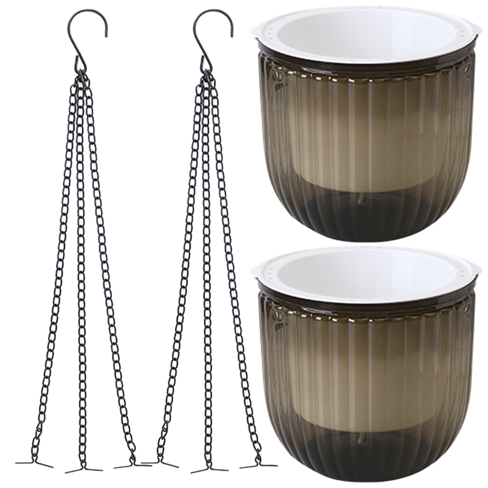 MLINS 2 Pcs Self-watering Hanging Planter Outdoor Planters Bolster Mats ...