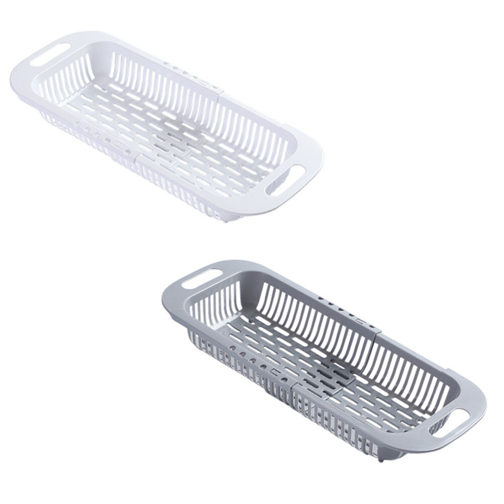 MLINS 2 Pcs Sink Dish Drying Rack Sieve Telescopic Drainer Basket ...