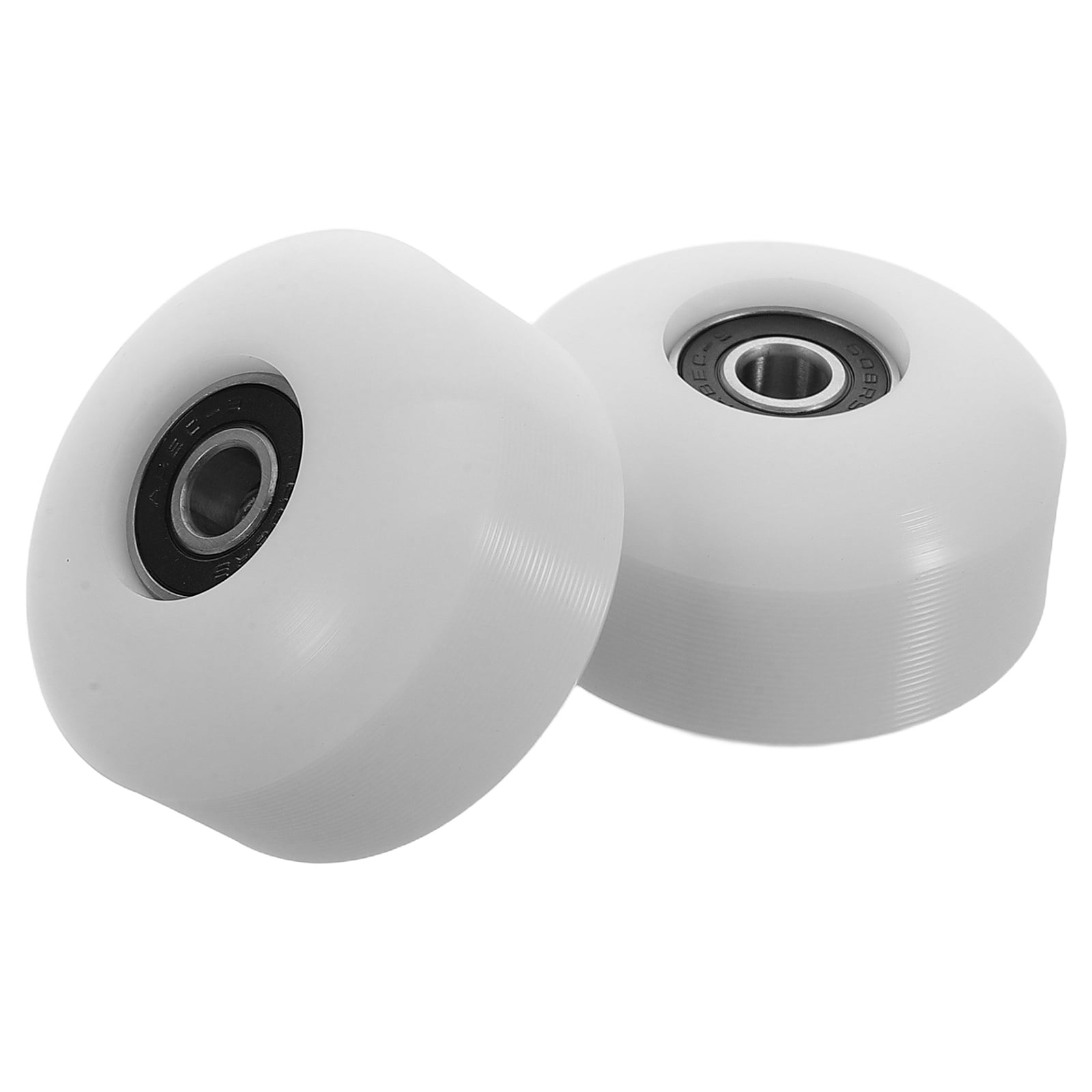MLINS 2 Pcs Skateboard Wheel with Bearing Street Riding Wheels White ...