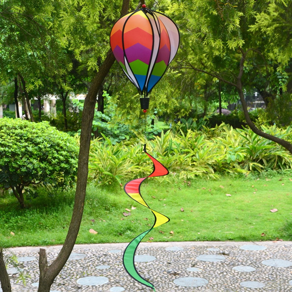 MLINS 2 Pcs Spiral Hot Air Balloon Windmill Hanging Spinners outside ...