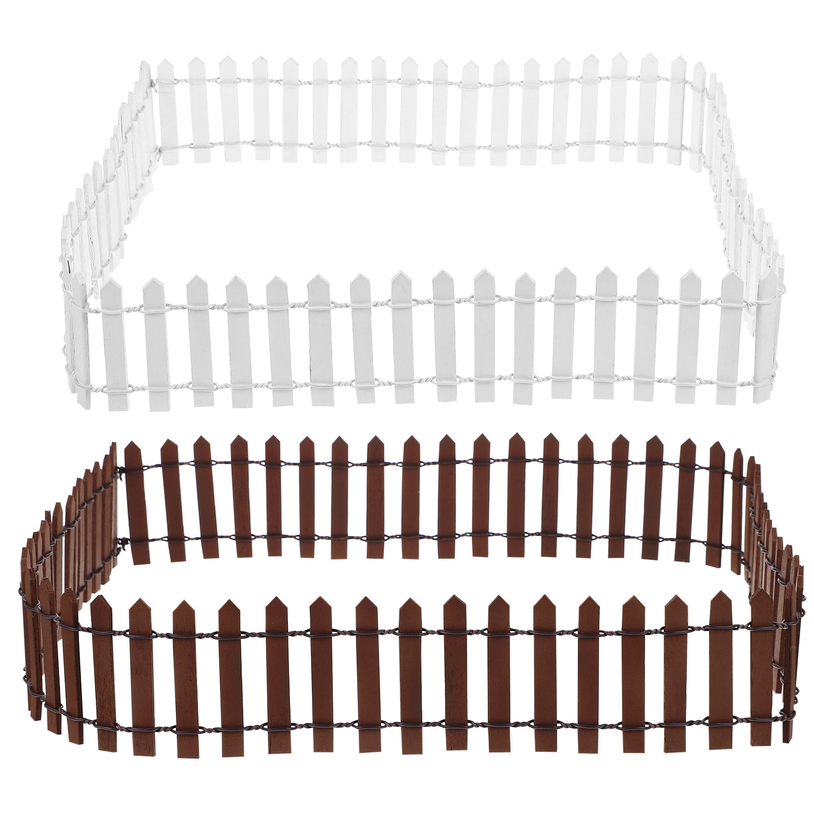 MLINS 2 Pcs White Picket Fence Garden Border The Easy to Decorate ...