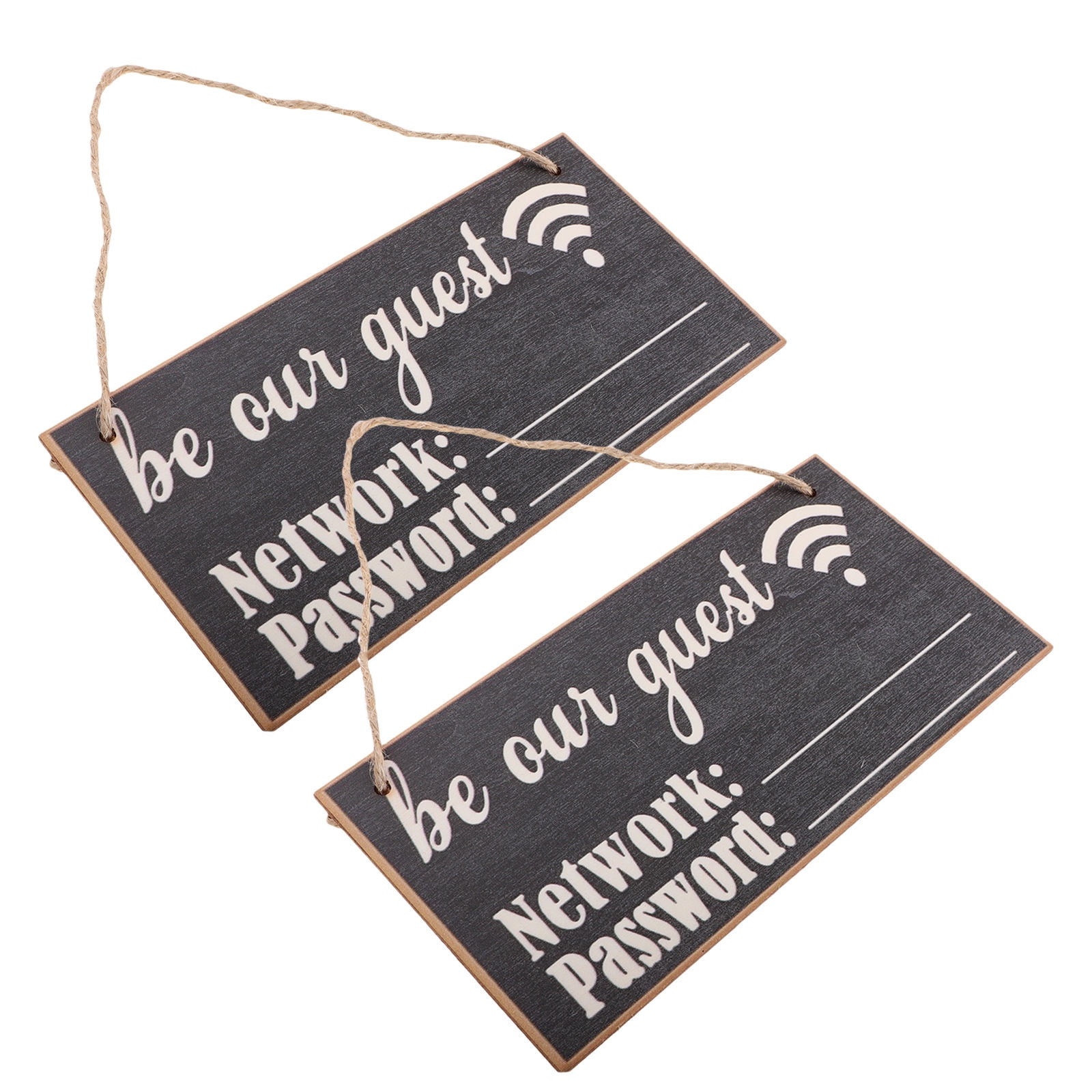 MLINS 2 Pcs Wifi Password Sign for Guest Room Office Signs Doors Black ...
