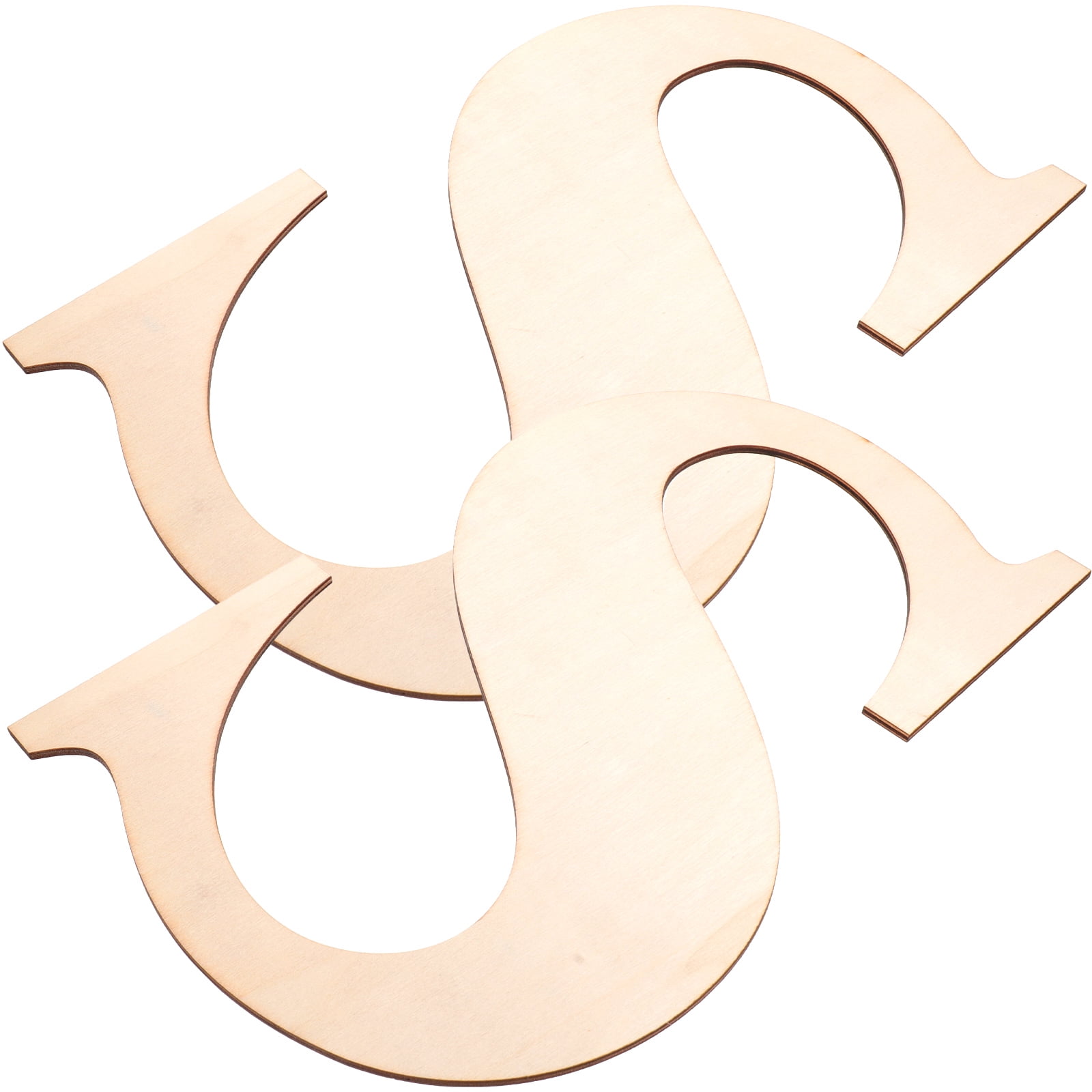 DINHEAROM Unfinished Wood Letter For Study 2Pcs 7.9x11.8x0.1In ...