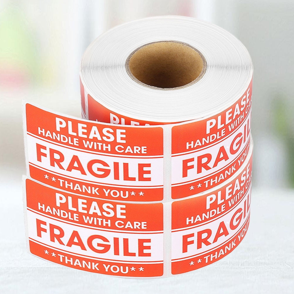 MLINS 2 Roll Fragile Labels Safe Transportation Stickers Adhesive ...
