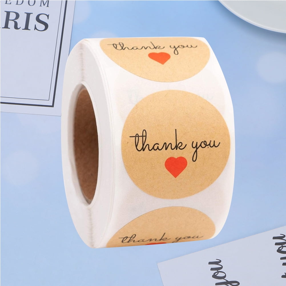 MLINS 2 Roll Paper Packing Labels Love Stickers Portable Sticker 2.5*2. ...