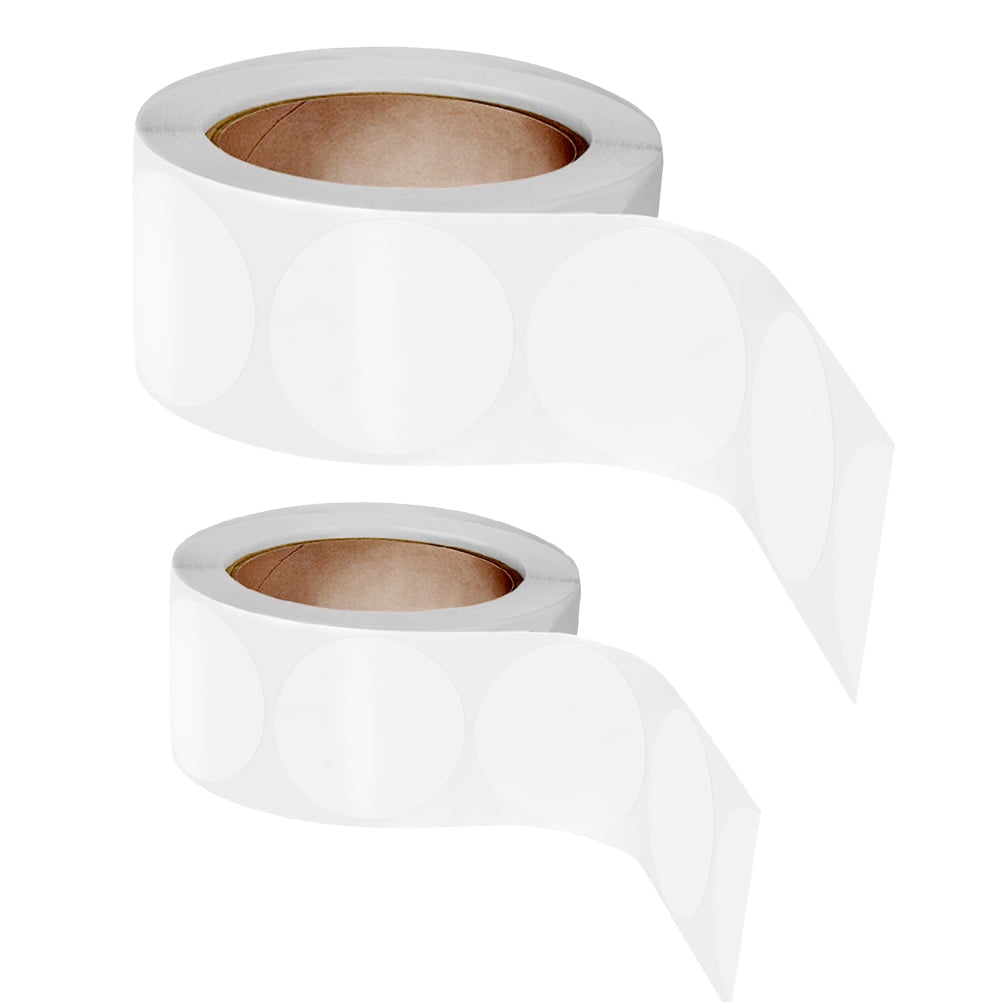 MLINS 2 Rolls Adhesive Round Sealing Sticker Gift Wrapping Transparent ...
