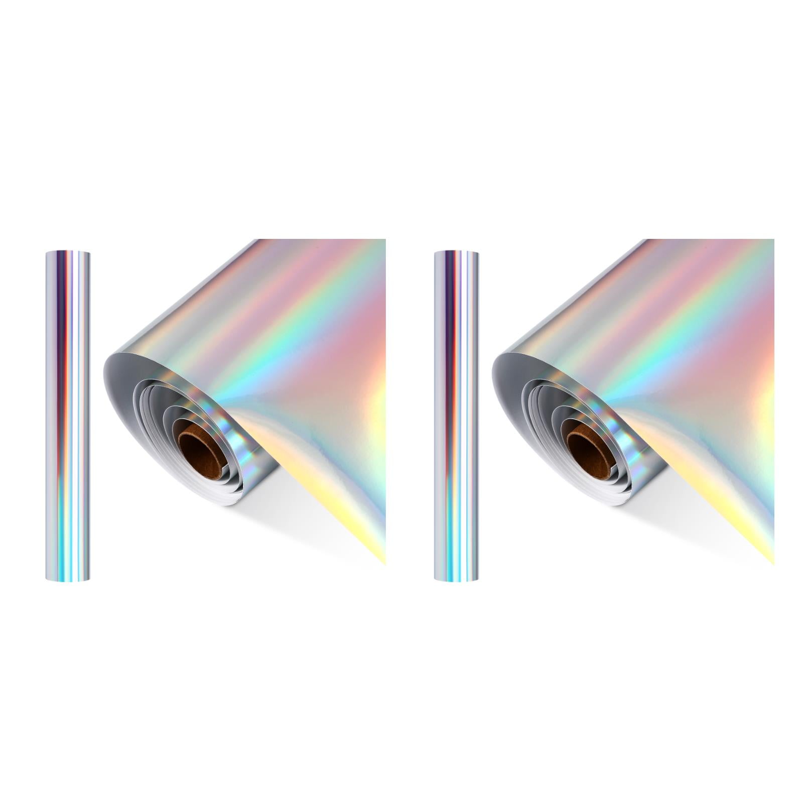 MLINS 2 Rolls Permanent Vinyl Transfer Vinyl Adhesive Vinyl Holographic ...