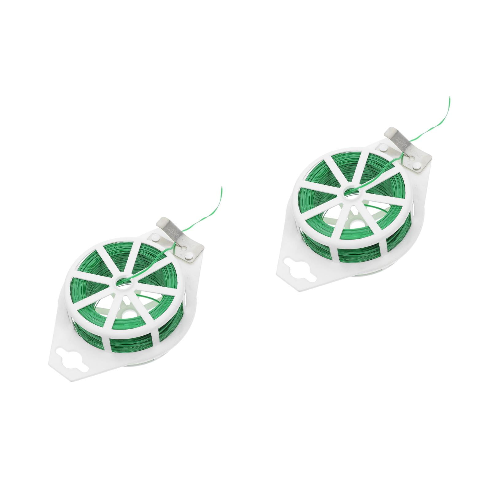 MLINS 2 Rolls Of Reusable Twist Ties Heavy Duty Bendable Green Plastic ...