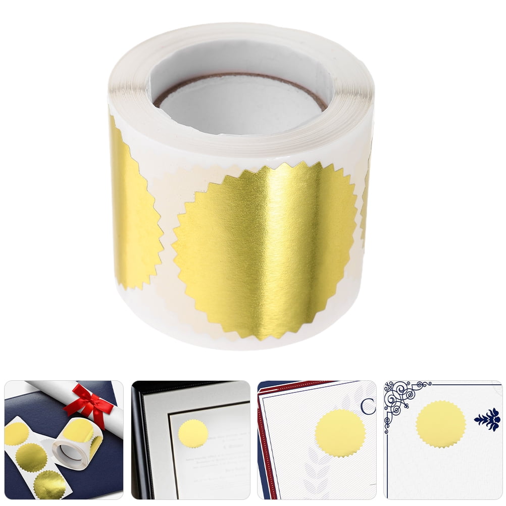 MLINS 2 Rolls Stencil Sticker Pan Exhibit Medal Stickers Tag Golden ...